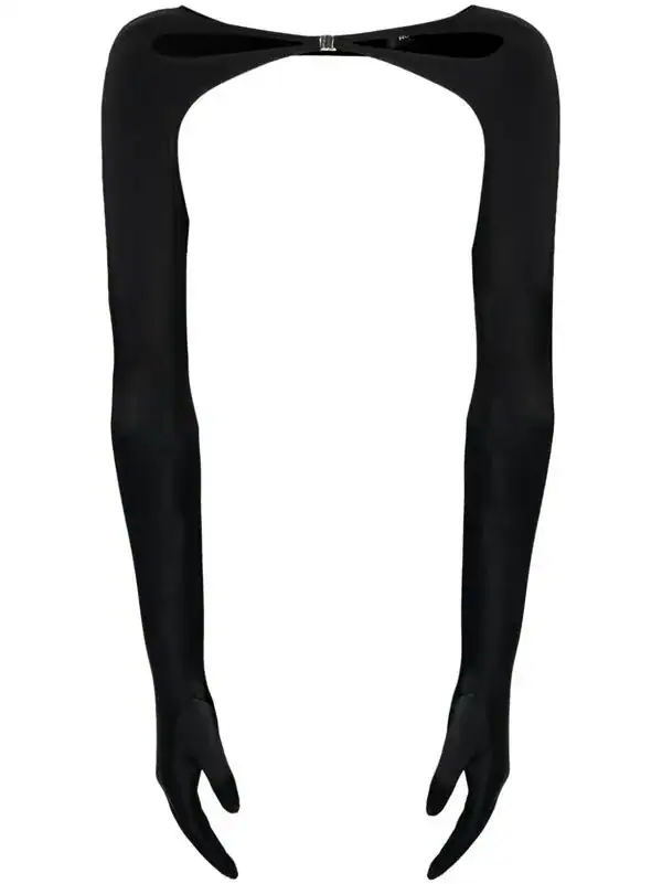 【値下げ】Mugler  bolero gloves ボレログローブ Mugler Cut-Out Bolero Gloves - Black | Editorialist