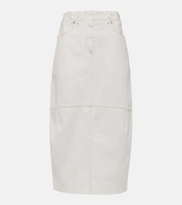 Brunello Cucinelli Denim Midi Skirt