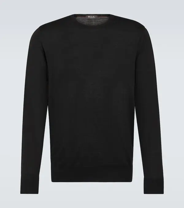 Loro Piana Knitted Virgin Wool Top - Black