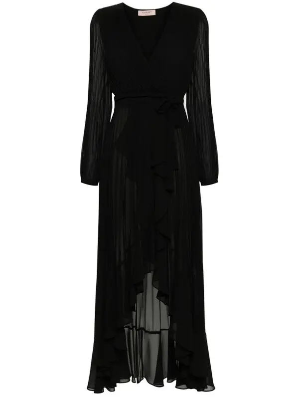 print asymmetric hem pleated maxi dress Socialite Print Asymmetric Hem Pleated Maxi Dress In Navy Abstract  Colorblock