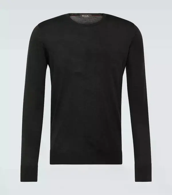 Loro Piana Knitted Virgin Wool Top - Black