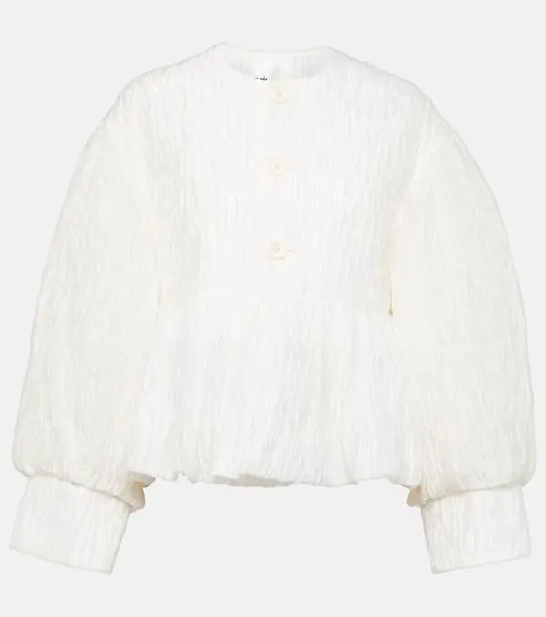 Noir Kei Ninomiya Ruffled Cupro-blend Blouse