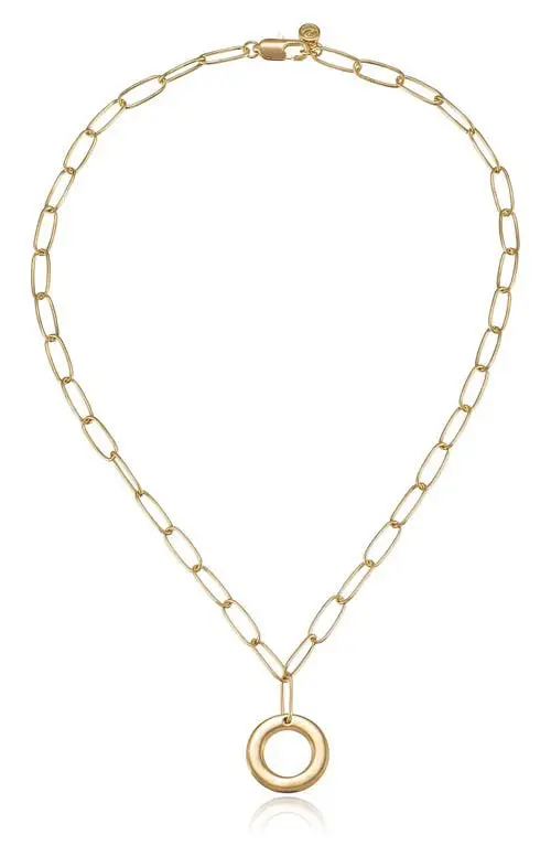 Ettika Initial Pendant Necklace - Gold - O