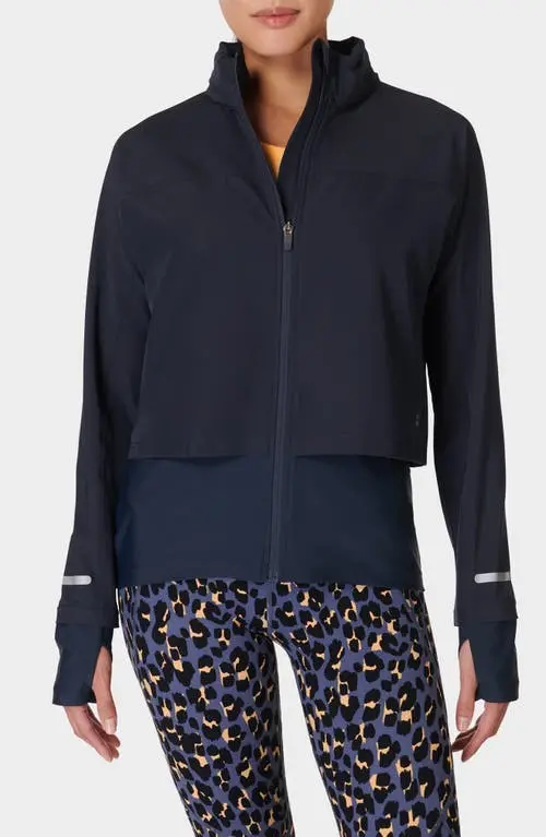Sweaty Betty Fast Track Running Jacket - Navy Blue