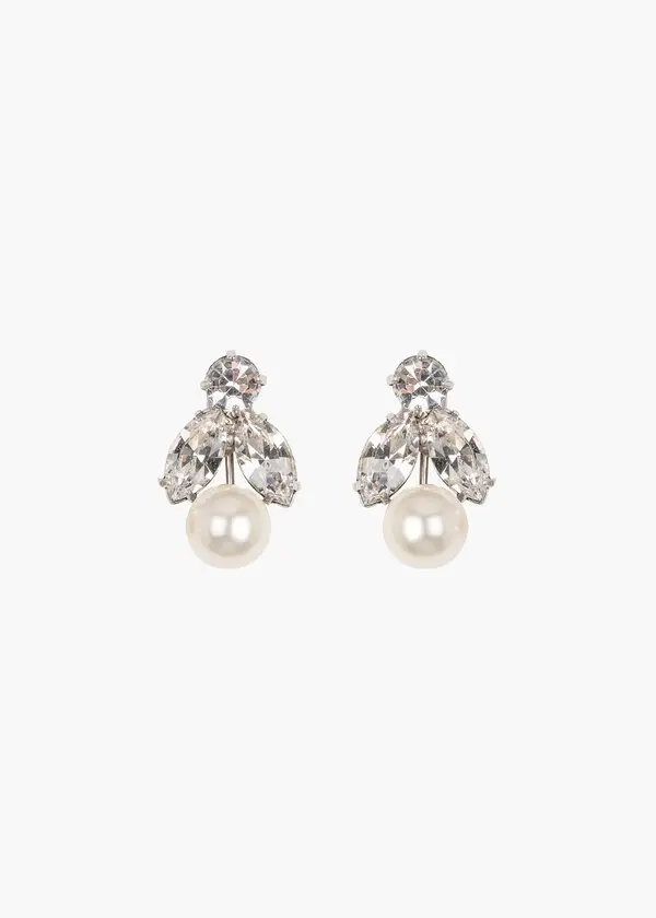 JENNIFER BEHR Kaide Earrings - Crystal Pearl