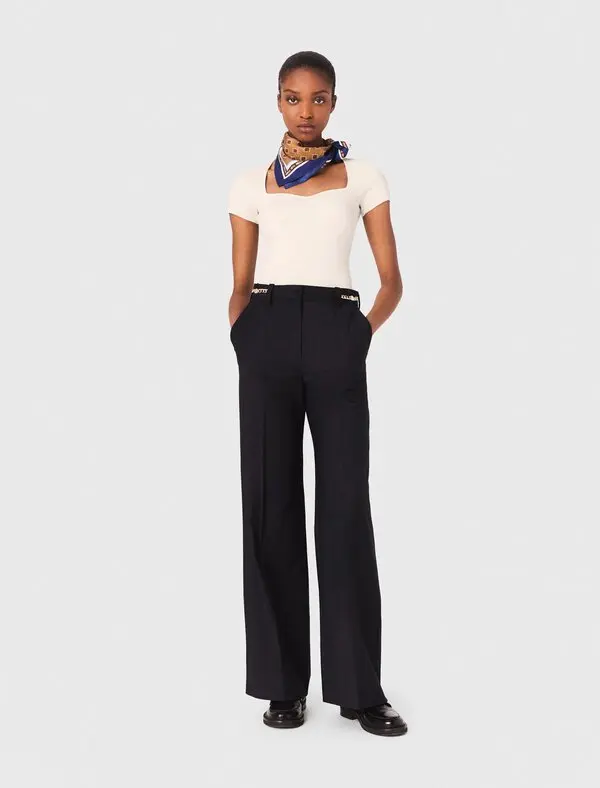 Maje Viscose Knit Top - Ecru