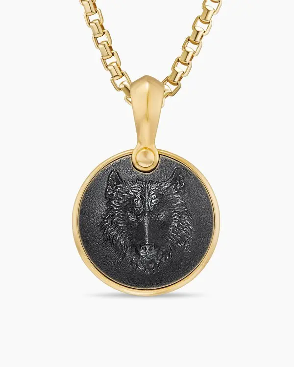 David Yurman Petrvs® Wolf Amulet - Black Onyx