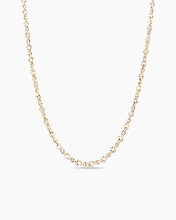 David Yurman Pavé Infinity Twist Chain Necklace