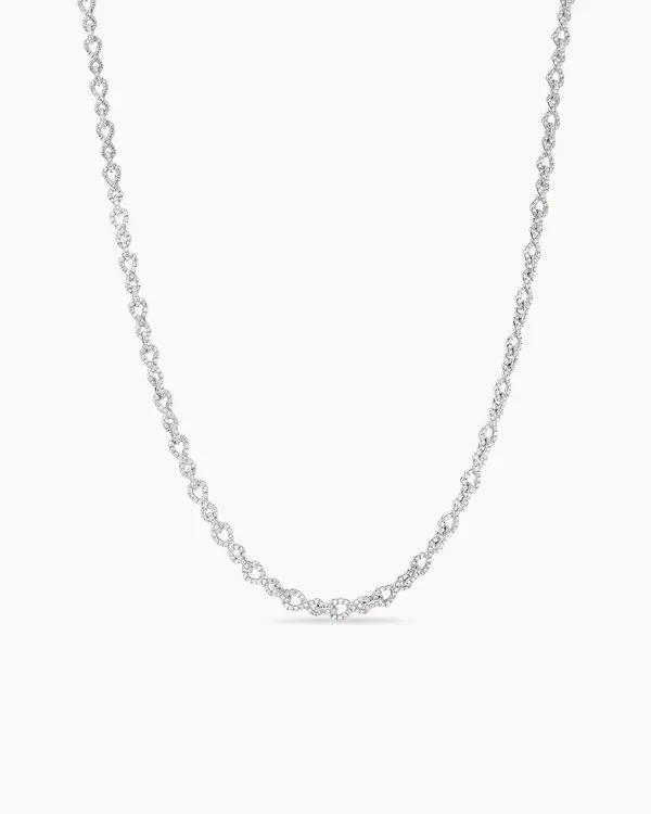 David Yurman Pavé Infinity Twist Chain Necklace