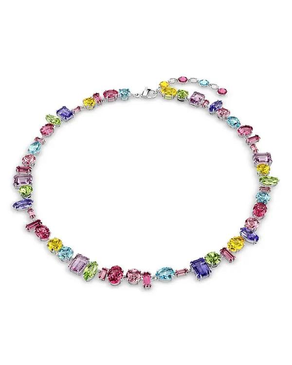SWAROVSKI Gema Crystal Necklace Rhodium Plated