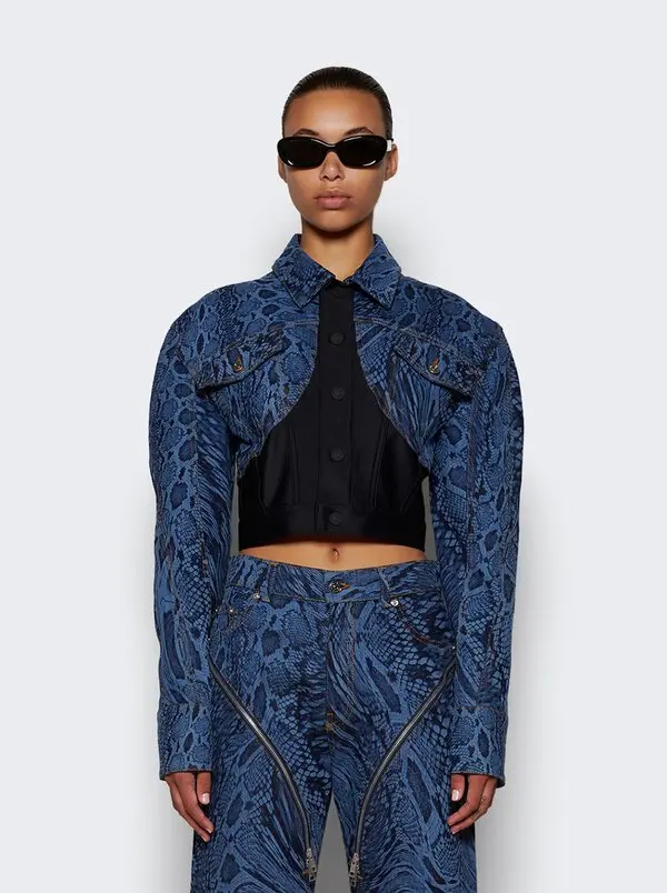 MUGLER Snake Print Jacket