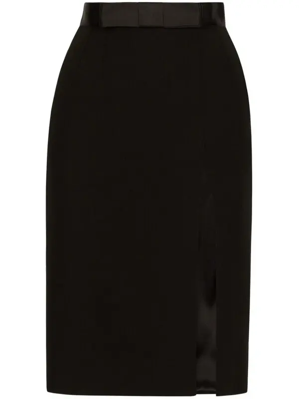 Dolce & Gabbana Bow-detail Skirt - Black