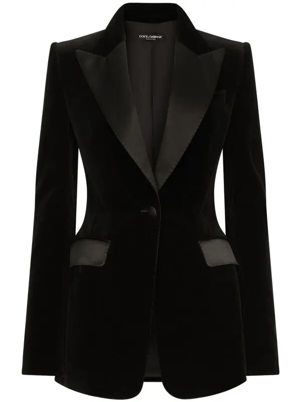 Dolce & Gabbana Single-breasted Velvet Blazer