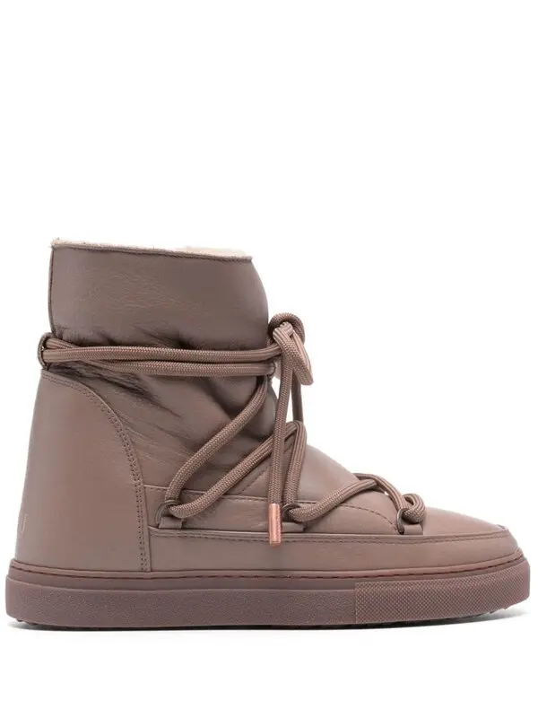 Inuikii Lace-up Leather Boots - Brown