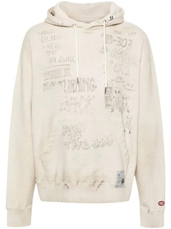 Mihara Yasuhiro Distressed Cotton Hoodie