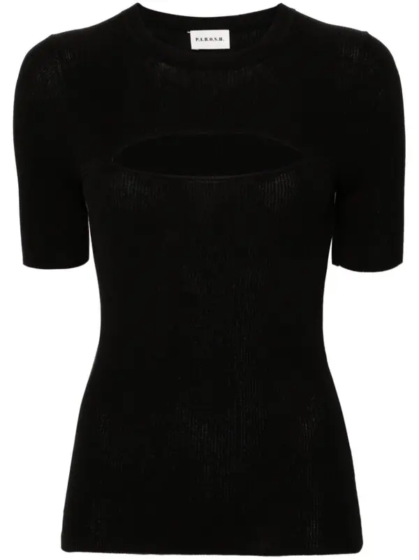P.a.r.o.s.h Cut-out Ribbed Top