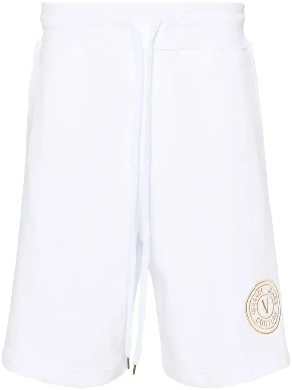 Versace V-emblem Cotton Track Shorts