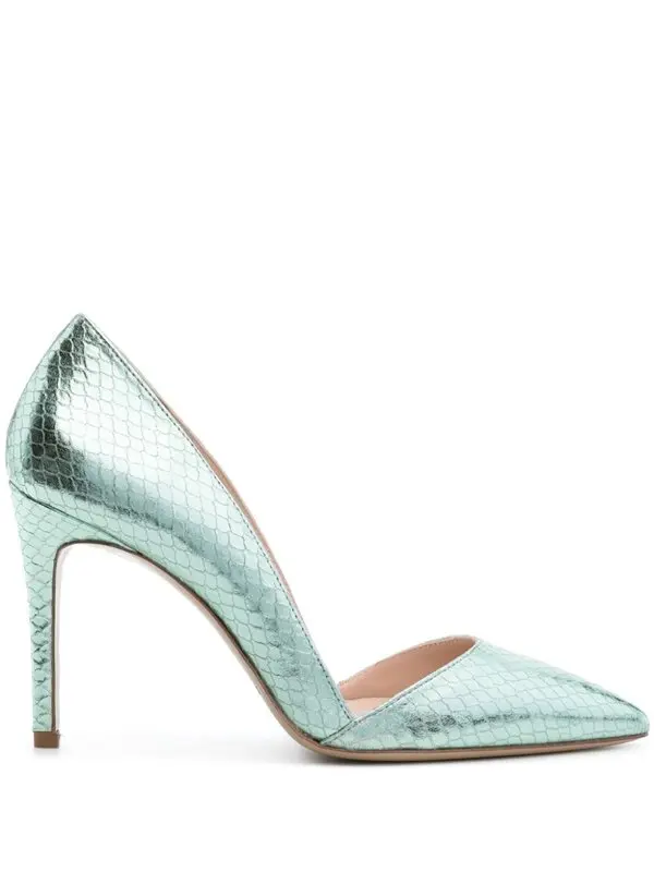P.a.r.o.s.h Snakeskin-effect Leather Pumps