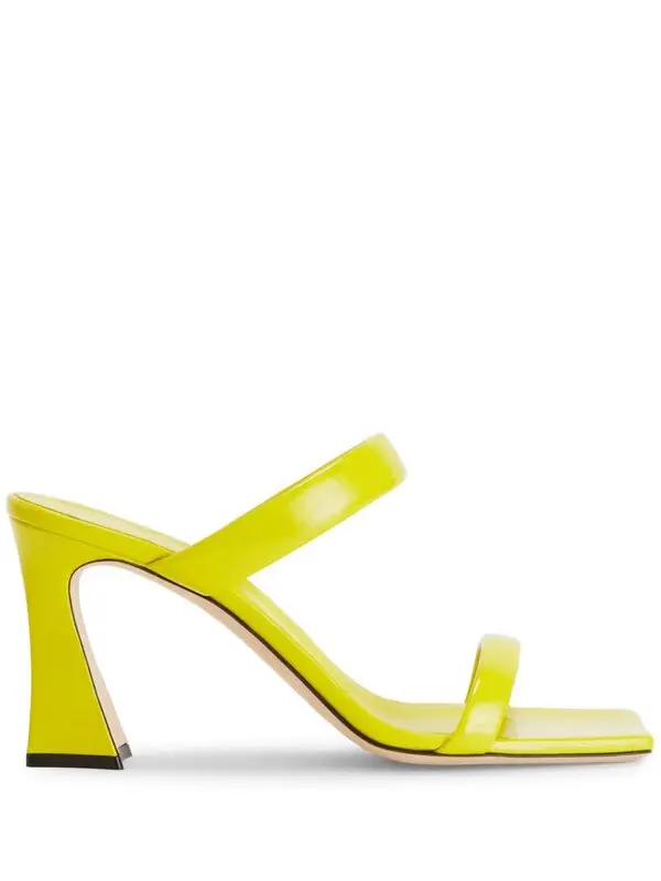 GIUSEPPE ZANOTTI 85mm Flaminia Leather Sandals - Yellow