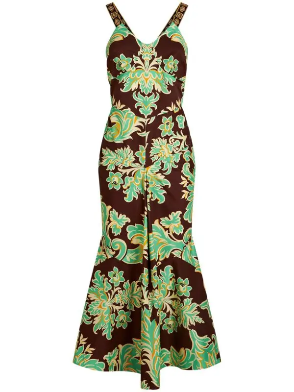 Etro Paisley Print Midi Dress
