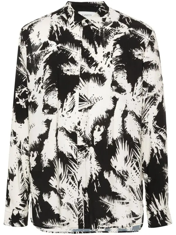 LANEUS Abstract-print Shirt