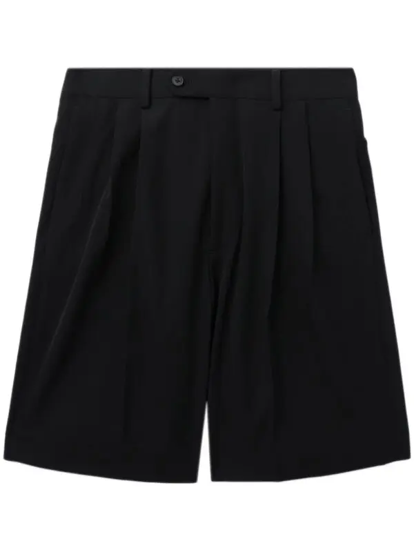Auralee Pleated Wool-gabardine Shorts