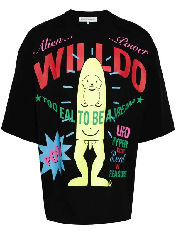 Walter Van Beirendonck Graphic-Print Cotton T-Shirt In Black - 47