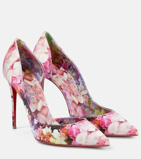 CHRISTIAN LOUBOUTIN Iriza 100 Floral Pumps - Multicoloured
