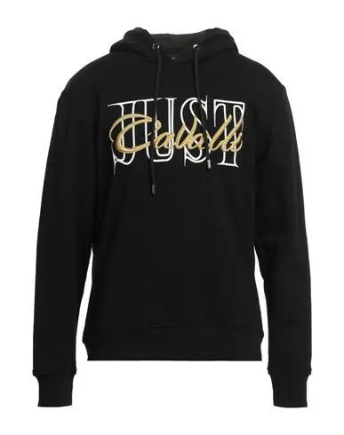 Just Cavalli Cotton French Terry Embroidered Logo Sweatshirt - Black