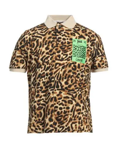 Just Cavalli Polo Shirt Size Cotton, Viscose, Polyamide, Elastane - Beige