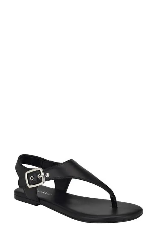 Calvin Klein Ankle Strap Sandal - Black
