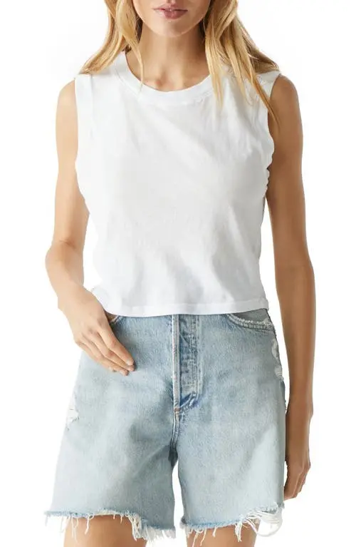 Michael Stars Johnnie Crewneck Tank - White
