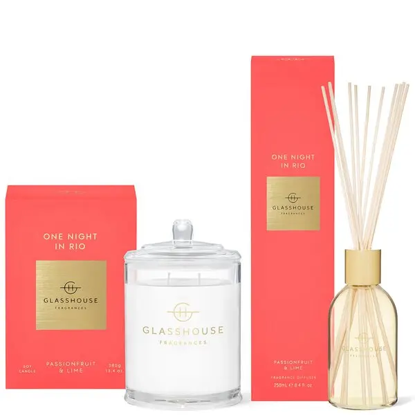 GLASSHOUSE FRAGRANCES Glasshouse One Night In Rio Candle And Liquid Diffuser