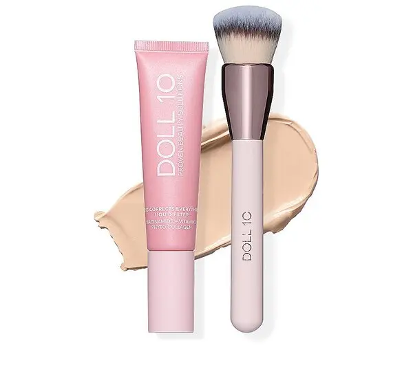 DOLL 10 Tce Liquid Filter Foundation With Brush