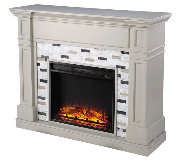SEI FURNITURE Birkover Base Fireplace With Marb Le