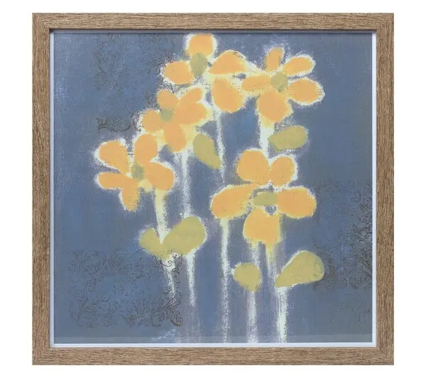 MELROSE Framed Floral Print 14.5' X 14.5