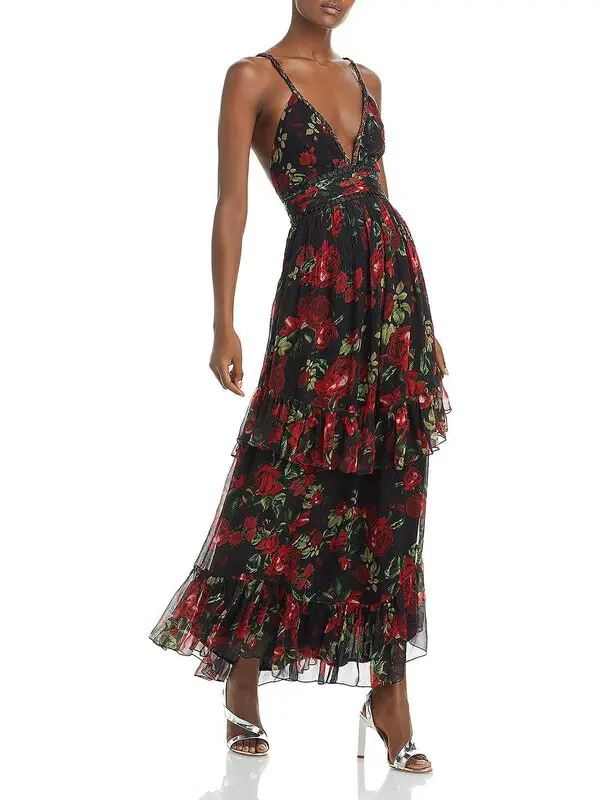 Buy Rococo Sand Tiered Maxi Fit & Flare Dress - Multi At 62% Off ...