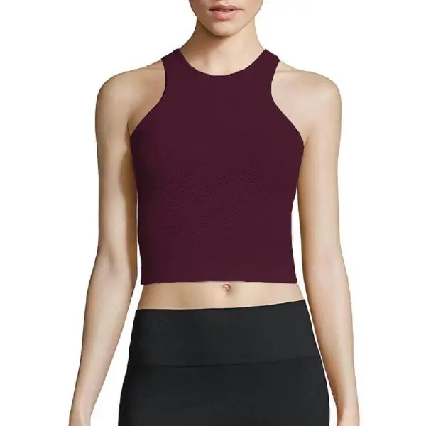 Buy PHAT BUDDHA Racerback Bodycon Crop Top In Burgundy - Red At 40% Off ...