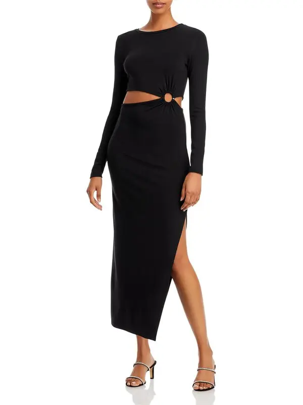 Buy FORE Cutout Long Midi Dress - Black At 61% Off | Editorialist