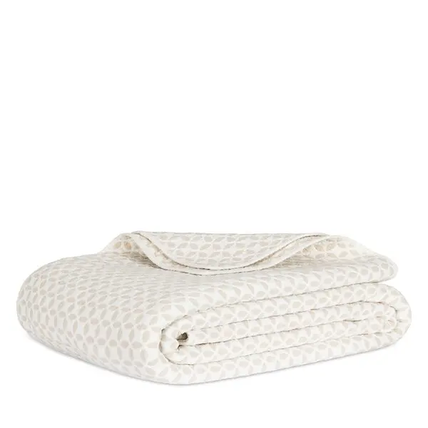 LANDS DOWNUNDER Leaf Reversible Blanket - Putty