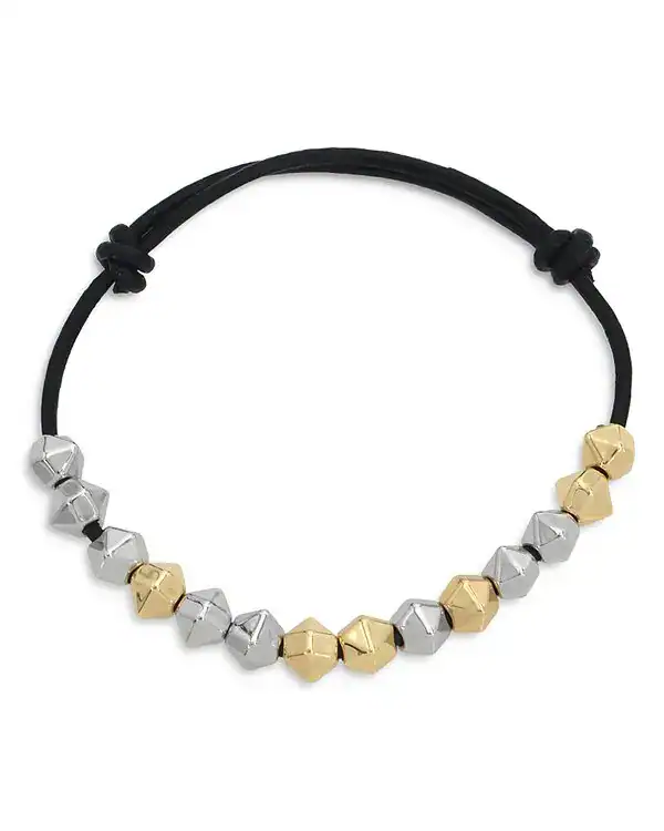 Allsaints Geometric Link Bracelet Color: Two-Tone Bracelet AllSaints Two-Tone Geometric Beaded Chain Bracelet  main image 4
