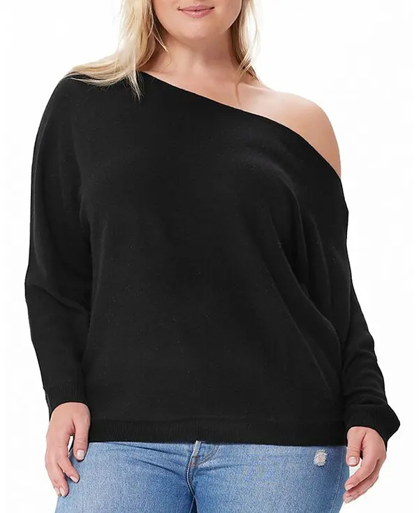 Minnie Rose Cashmere Off-The-Shoulder Sweater Black Editorialist