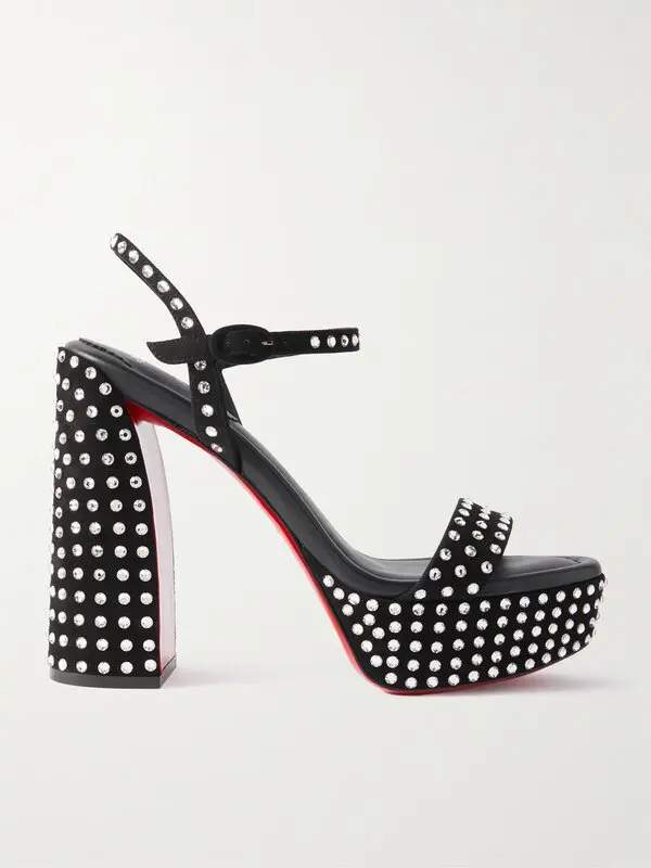 CHRISTIAN LOUBOUTIN Movida Jane 130 Crystal-embellished Platform Sandals