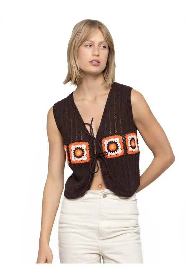 27 Miles Malibu Solace Cotton Crochet Vest