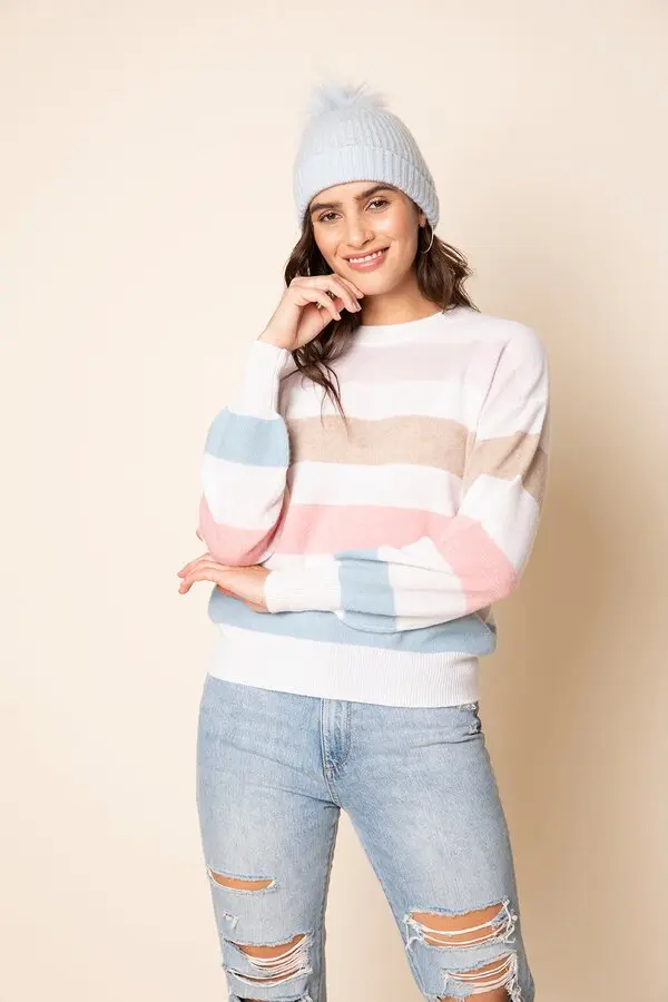 27 Miles Malibu Joy Cashmere Beanie With Pom Pom