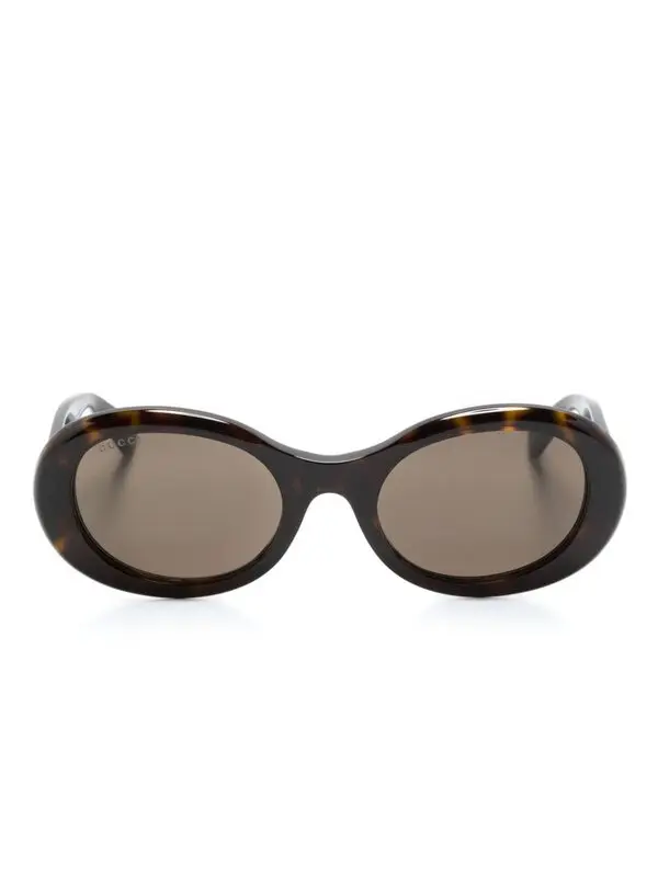 Gucci Tortoiseshell Oval Sunglasses