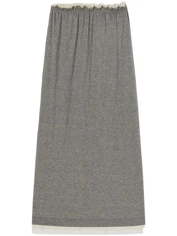JIL SANDER Layered Jersey Midi Skirt