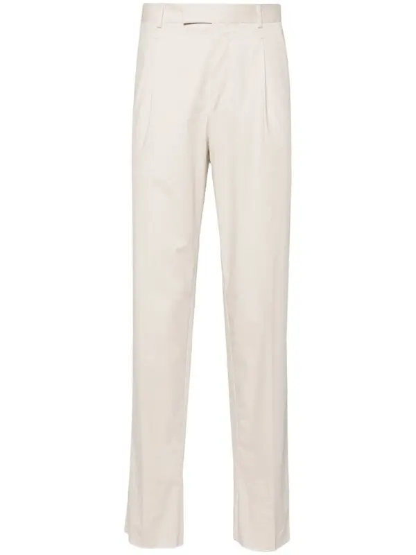 Zegna Mid-rise Poplin Chino Trousers