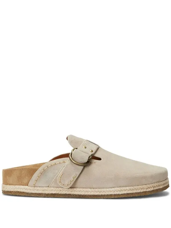 Ralph Lauren Shearling-lined Suede Clogs