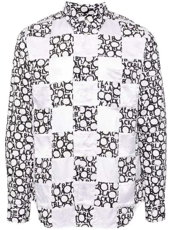 BLACK COMME DES GARÇONS Logo Check-print Shirt